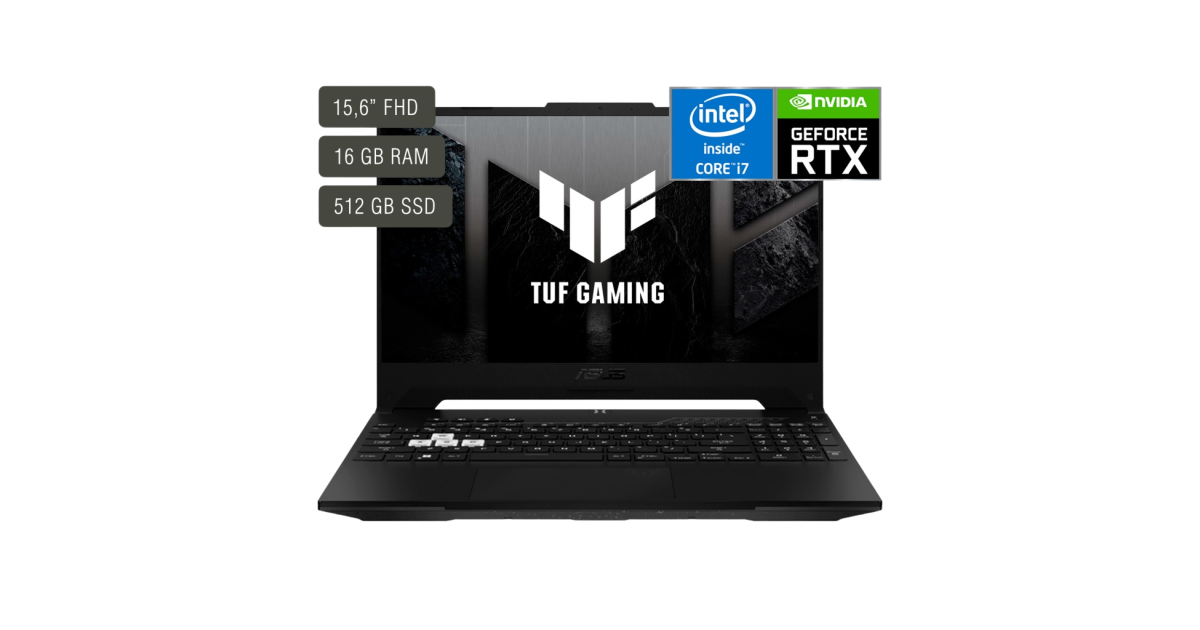 Notebook Asus Tuf Gaming 15,6'' Fhd - Core I7 - 16Gb - 512Gb - Rtx3070 ...