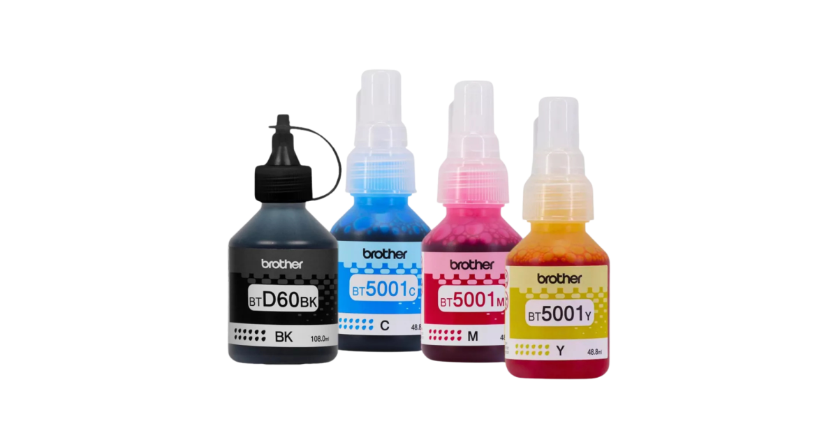 Pack De 4 Botellas De Tintas Originales Brother BTD60BK - BT5001 (C-M-Y)